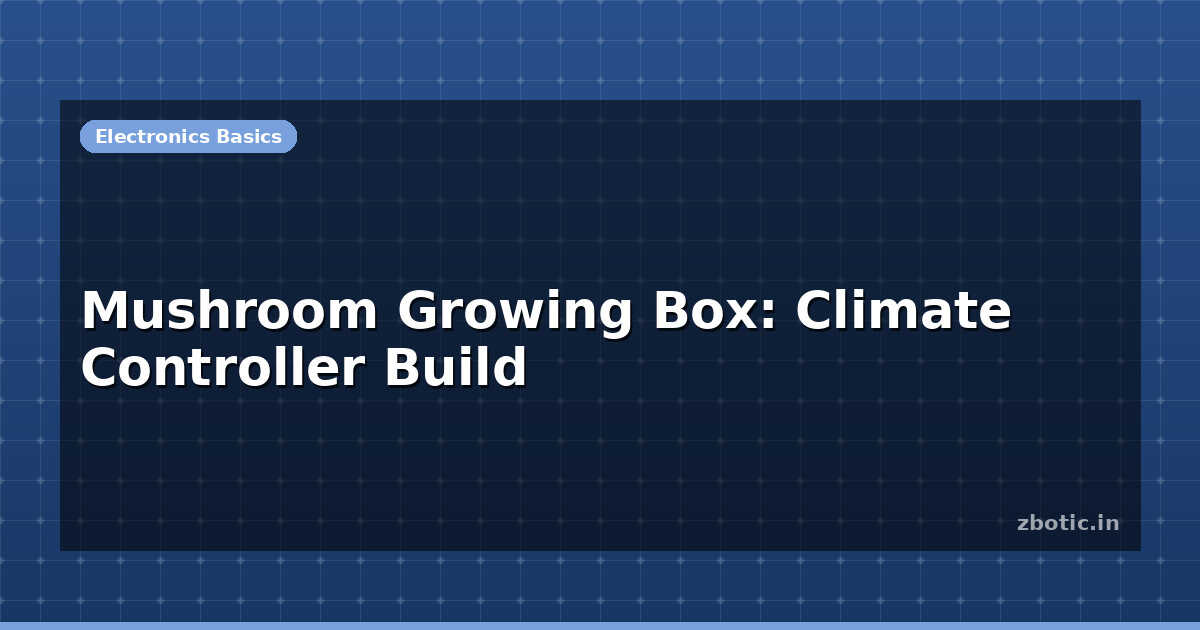 Mushroom Growing Box: Climate Controller Build | Zbotic