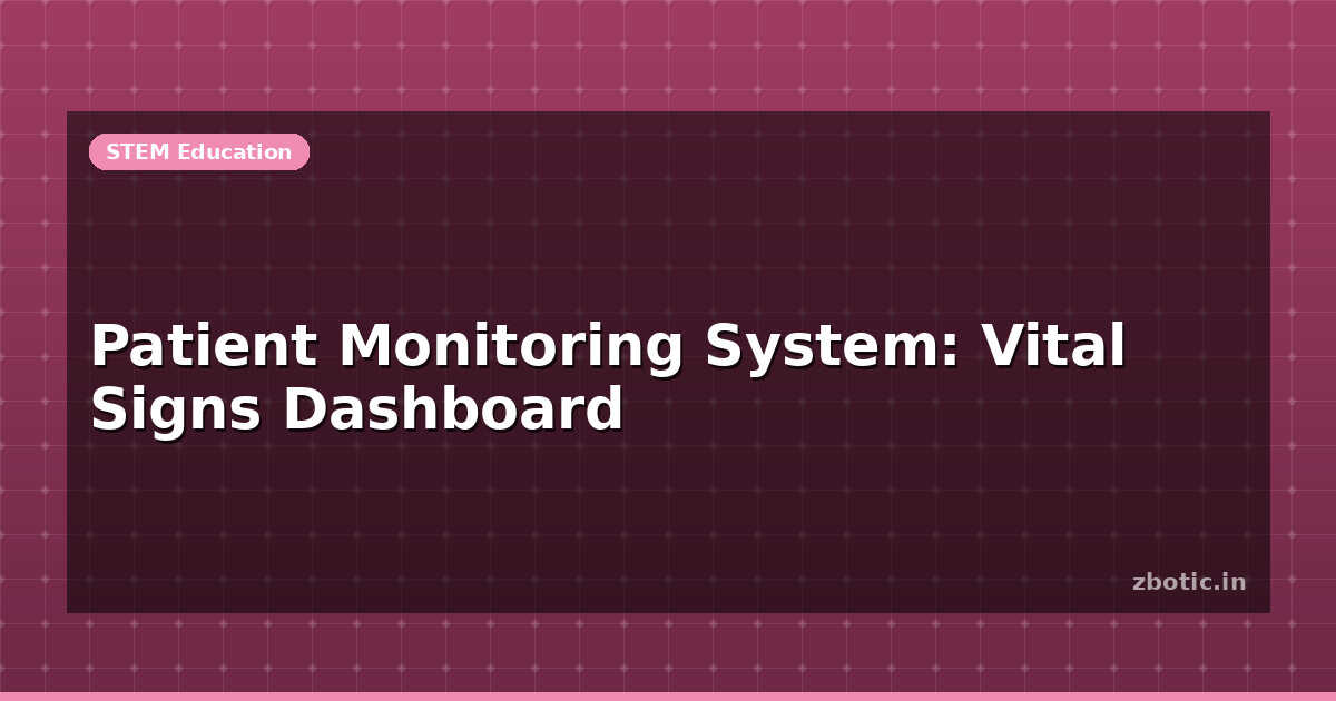 Patient Monitoring System: Vital Signs Dashboard | Zbotic