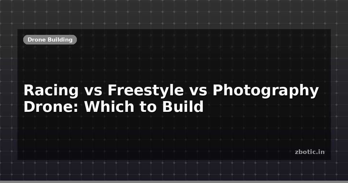 Racing vs Freestyle vs Photography Drone Guide | Zbotic