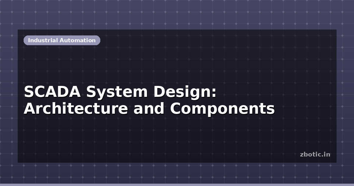 SCADA System Design: Architecture and Components | Zbotic