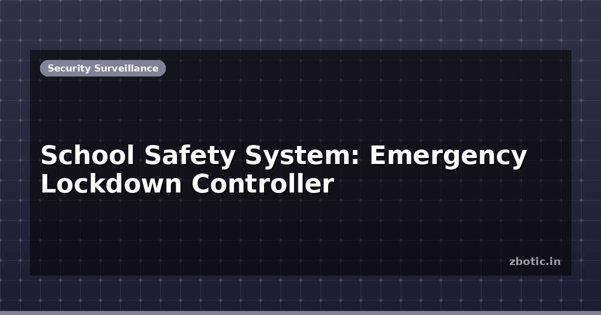 School Safety System: Emergency Lockdown Controller | Zbotic