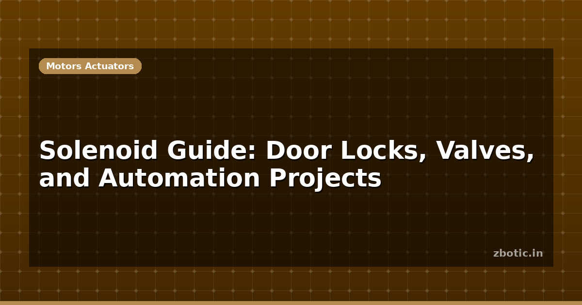 Solenoid Guide: Locks, Valves & Automation | Zbotic